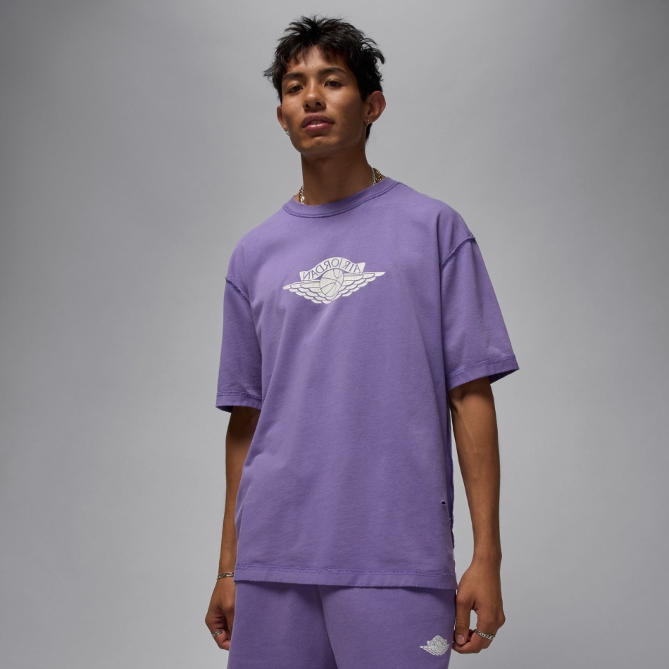 Nike Jordan Rare Air 85 SS Crew Erkek Mor Tişört IB3130-554