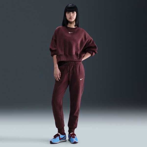 Nike Phoenix Fleece MR Pant Kadın Bordo Eşofman Altı FZ7626-652