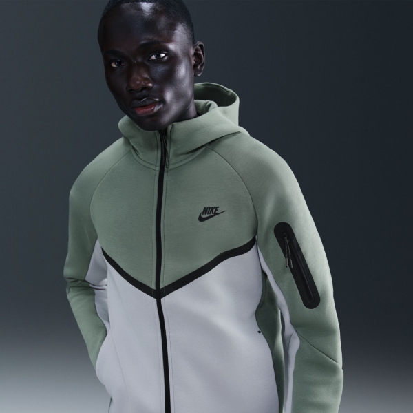 Nike Tech Fleece FZ Windrunner Hoodie Erkek Yeşil Sweatshirt HV0949-365